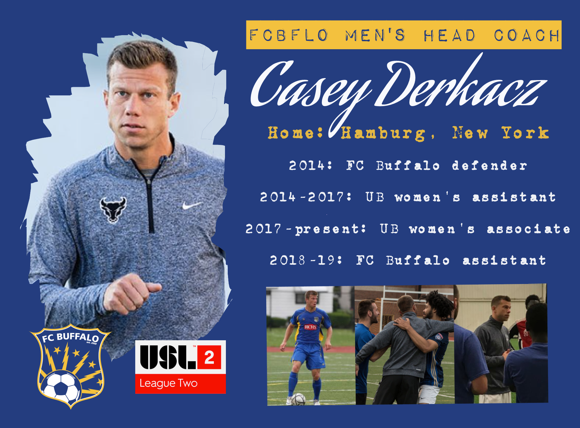 FC Buffalo tabs Casey Derkacz to lead men into USL League Two